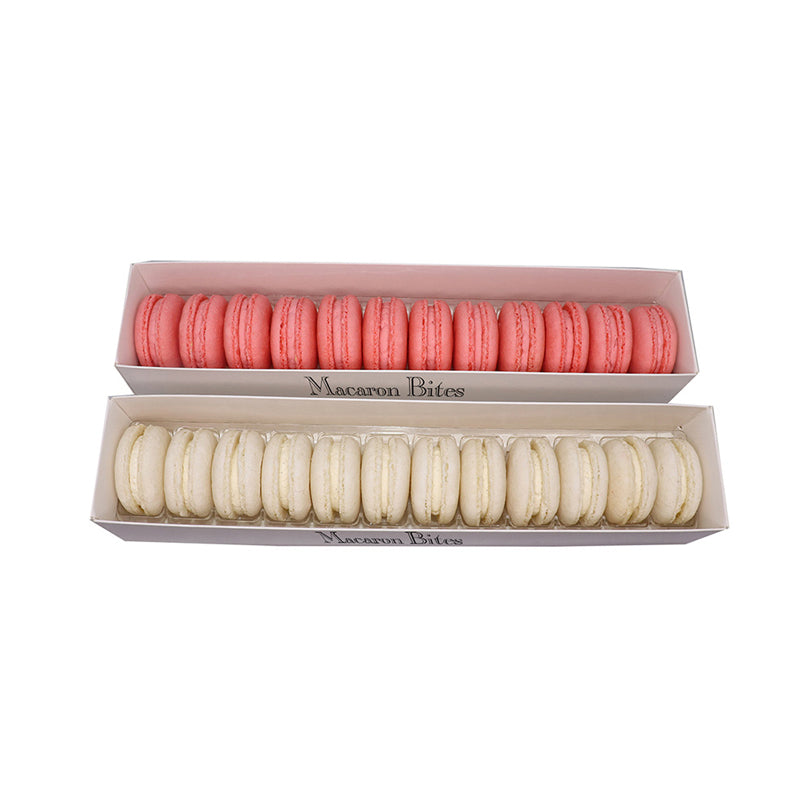 French Macaron Gift Box, Pink and White, 24-Pack – New York Macarons ...